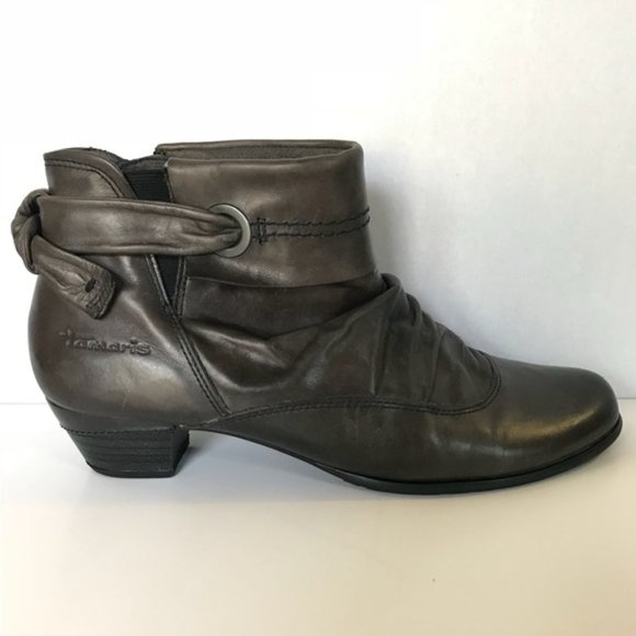 Tamaris | Shoes | Tamaris Vegan Leather Slouch Ankle Boots | Poshmark